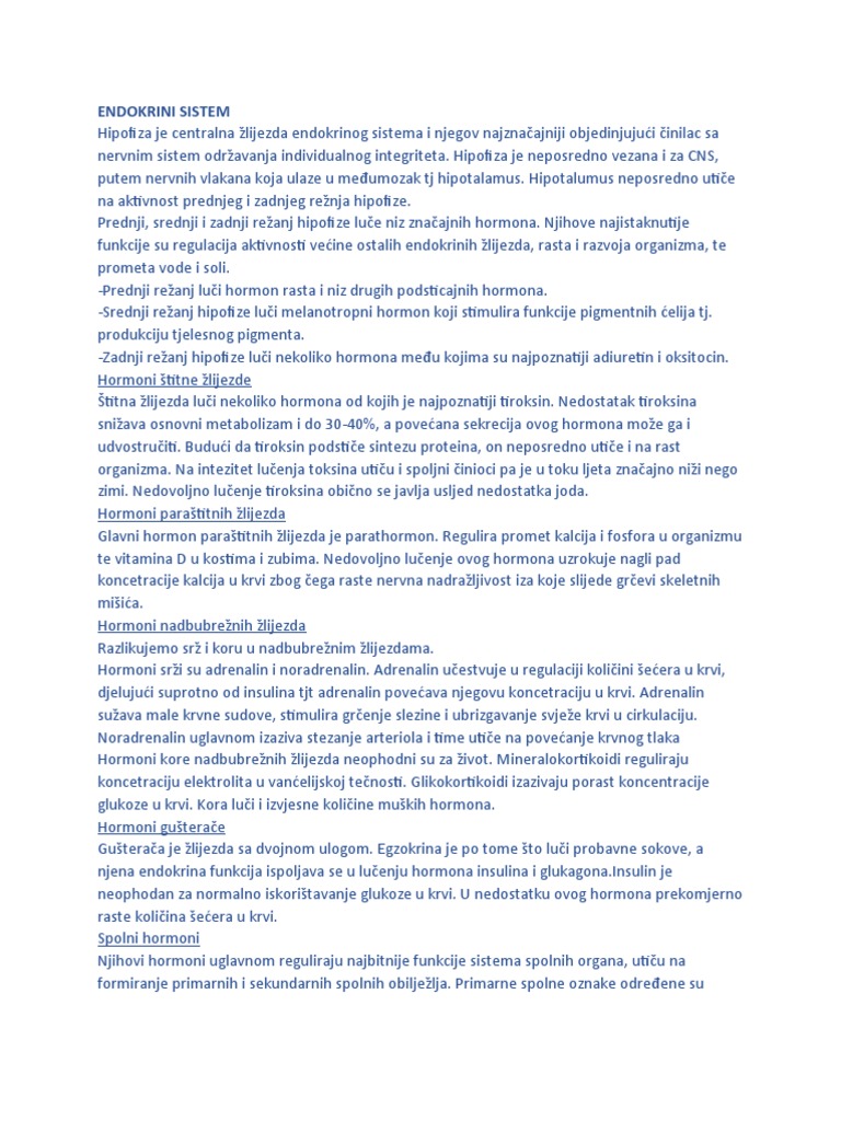Endokrini Sistem | PDF