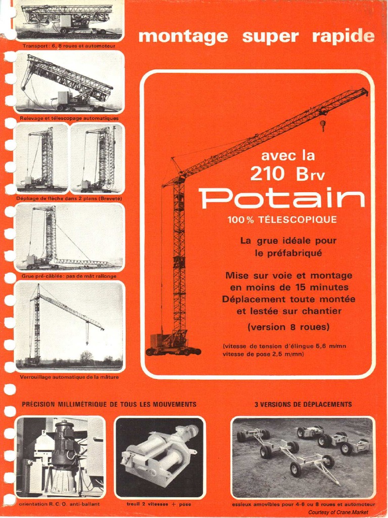 Potain Tower Cranes Spec 4b237b | PDF