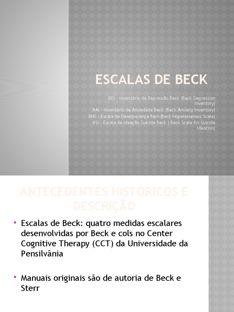Echelle De Beck Abrégé – Échelle De Beck Pdf Gratuit – NZNE