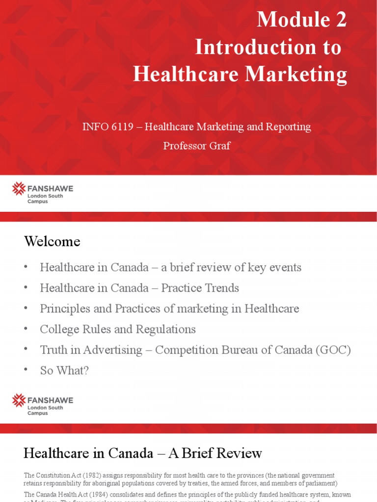 Module 2 - Intro To Healthcare Marketing | PDF | Health Care | Physician Module 2 - Intro To Healthcare Marketing | PDF | Health Care | Physician