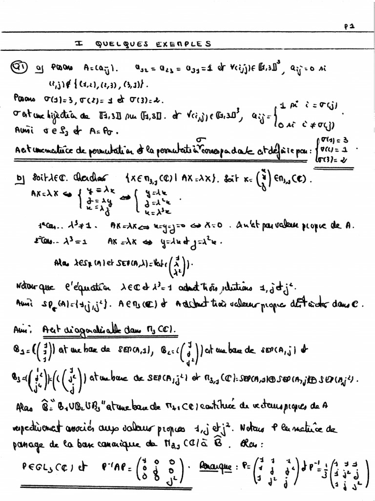 Matrice de Permutation Correction | PDF