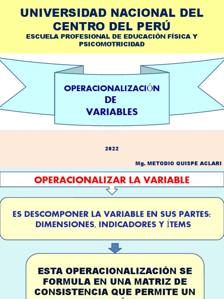 Diap. 4 Operacionalización de La Variable | PDF | Nivel de medida | Science