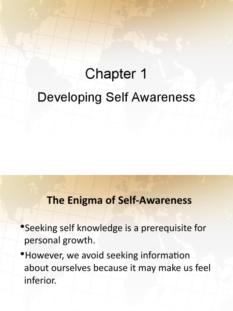 CH 1 Developing Self Awareness | PDF | Psychological Concepts ...