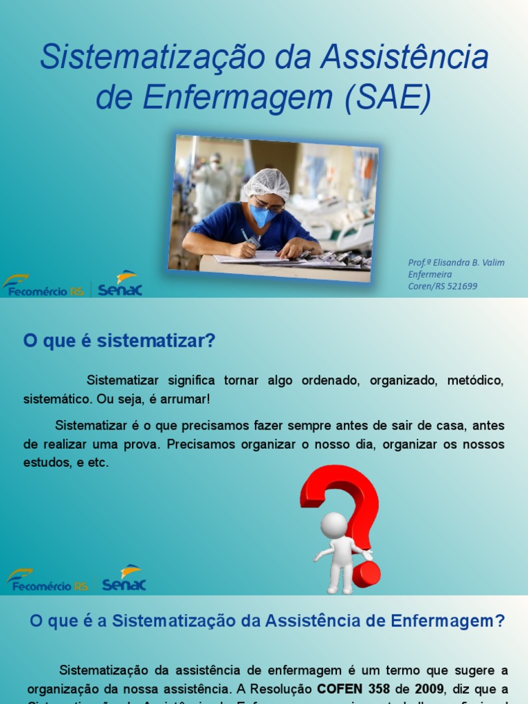SAE 3 Técnico de Enfermagem | Download grátis PDF | Enfermagem | Método científico
