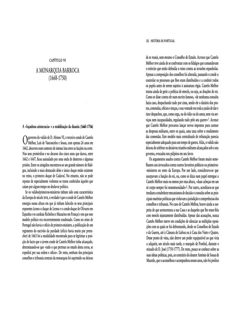 Nuno G. Monteiro - A Monarquia Barroca - História de Portugal, pp.331 ...