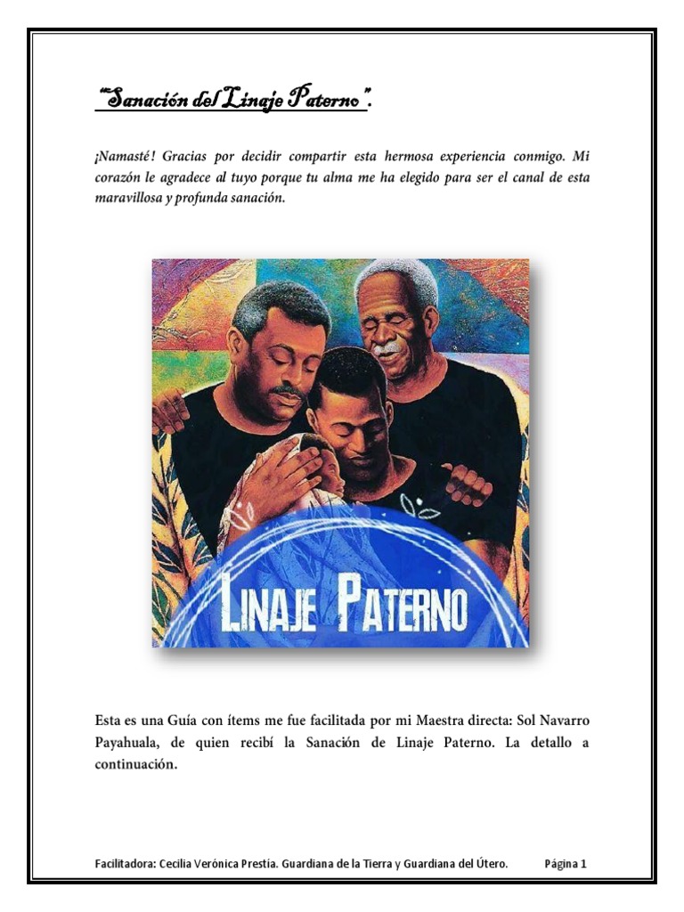 Sanación de Linaje Paterno Por Cecilia Prestía | PDF