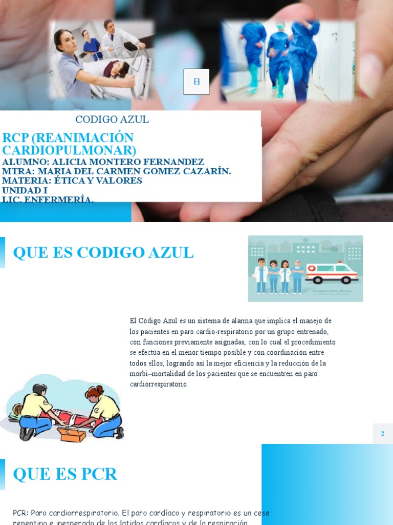 Act 4 Codigo Azul Alicia Montero Fernandez | PDF | Reanimación ...