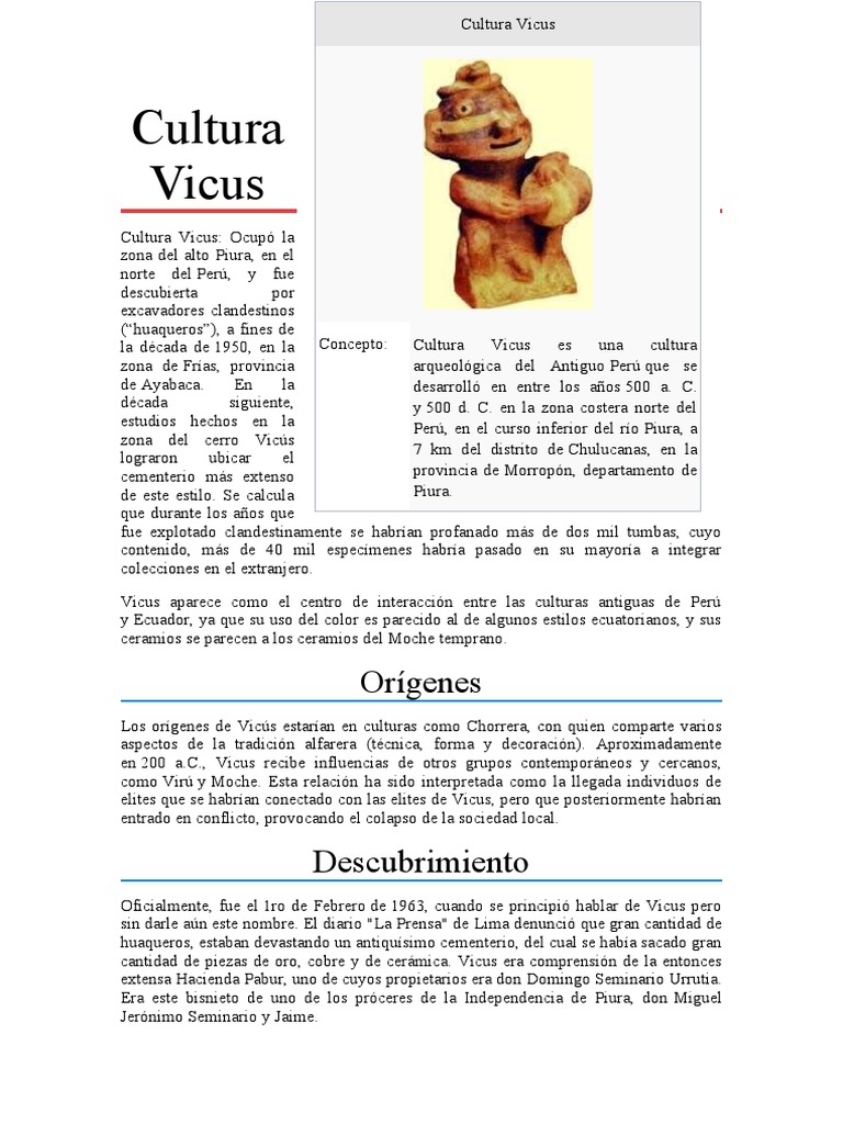 Cultura Vicus: Historia y Cerámica | PDF | Cultura de las Americas ...