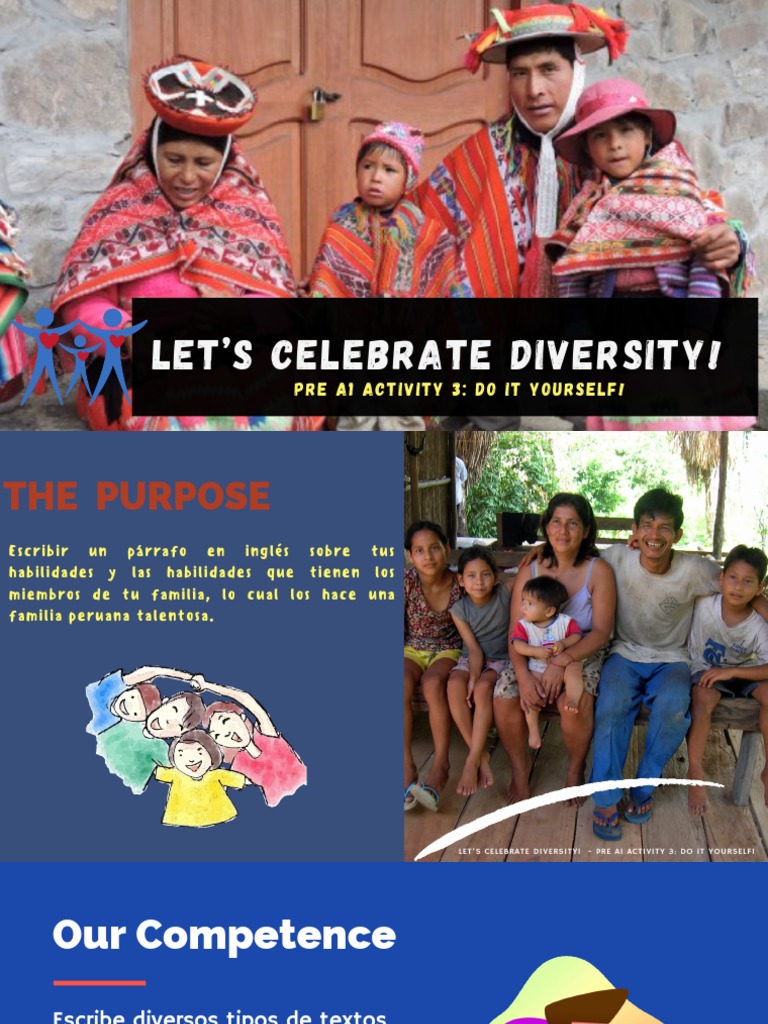 PRE A1 Let's Celebrate Diversity! - Activity 3 Do It Yourself! | PDF | Peru