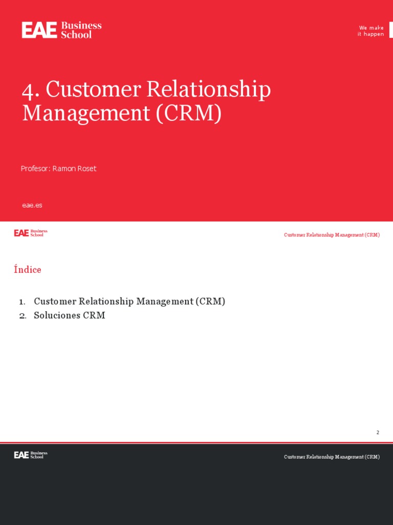 Tema 4 - Customer Relationship Management | PDF | Gestión de la ...