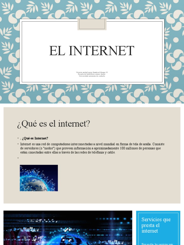 ¿Qué es el Internet y sus servicios? | PDF | Internet | Tecnología de ...