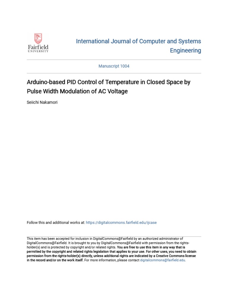 PID Arduino Control of Temperature by PWM | PDF | Analog To Digital Converter | Control Theory