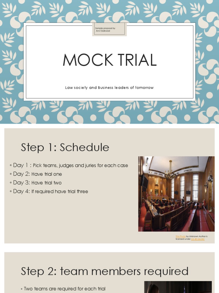 Presentation Mock Trials Law Society - Anvi | PDF | Trials | Witness