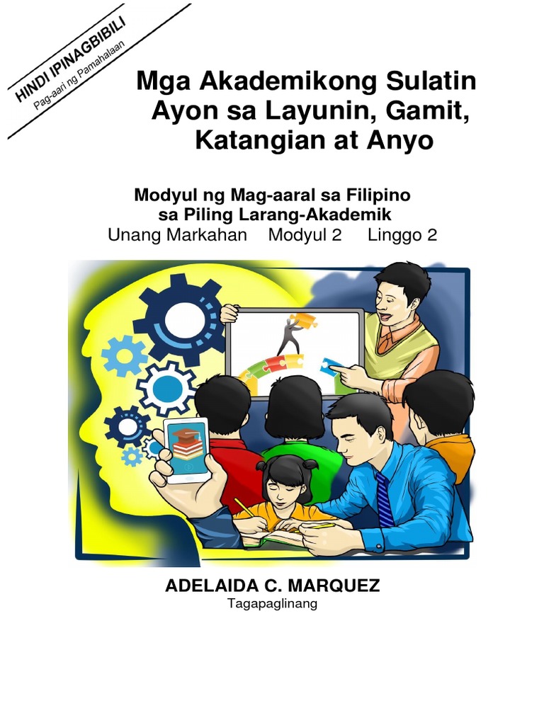 FPL Akad Q1 W2 Mga-Akademikong Sulatin Ayon Sa Layunin Gamit Katangian ...