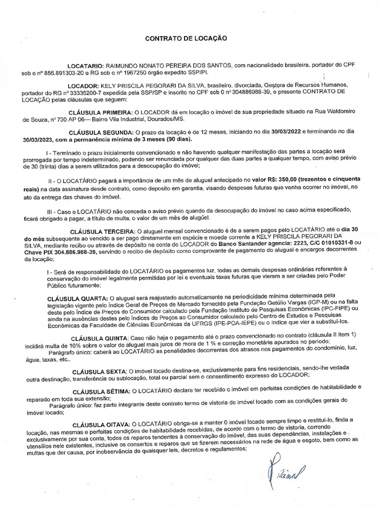 Modelo Contrato De Locacao Em Wordmodelo De Contrato De Compraventa
