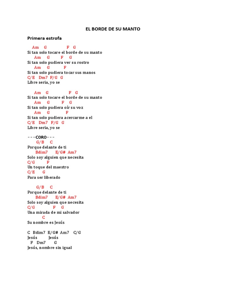 El Borde de Su Manto - Juan Carlos Alvarado | PDF