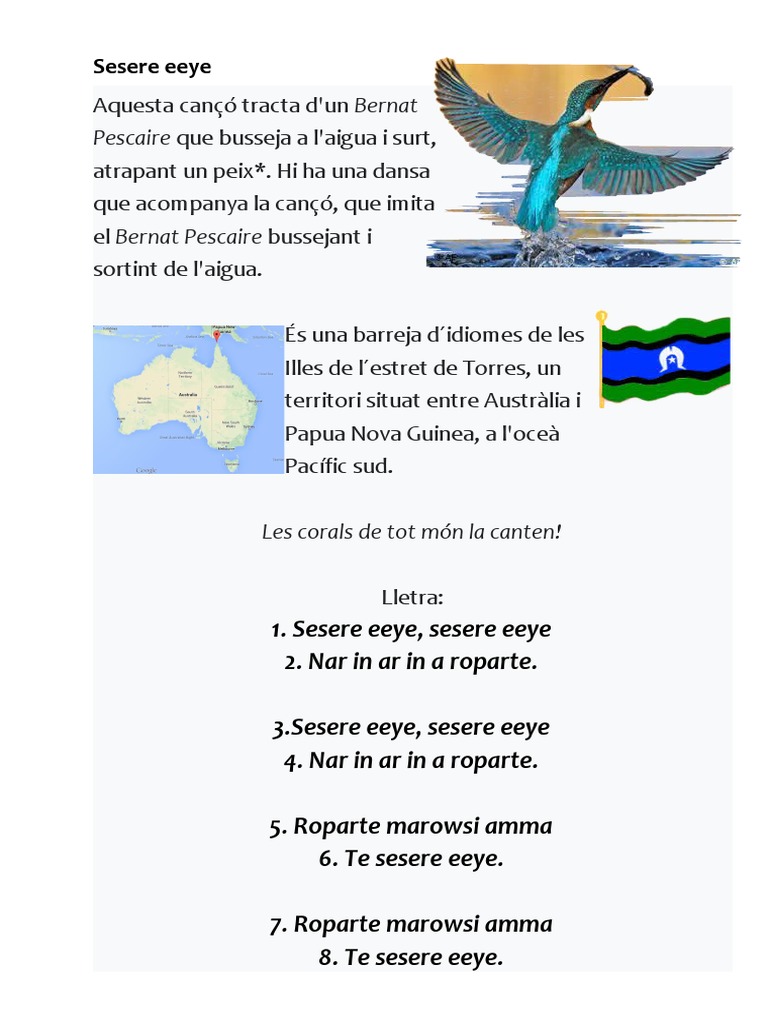 Cançó Sesere Eeye Lletra I Context | PDF