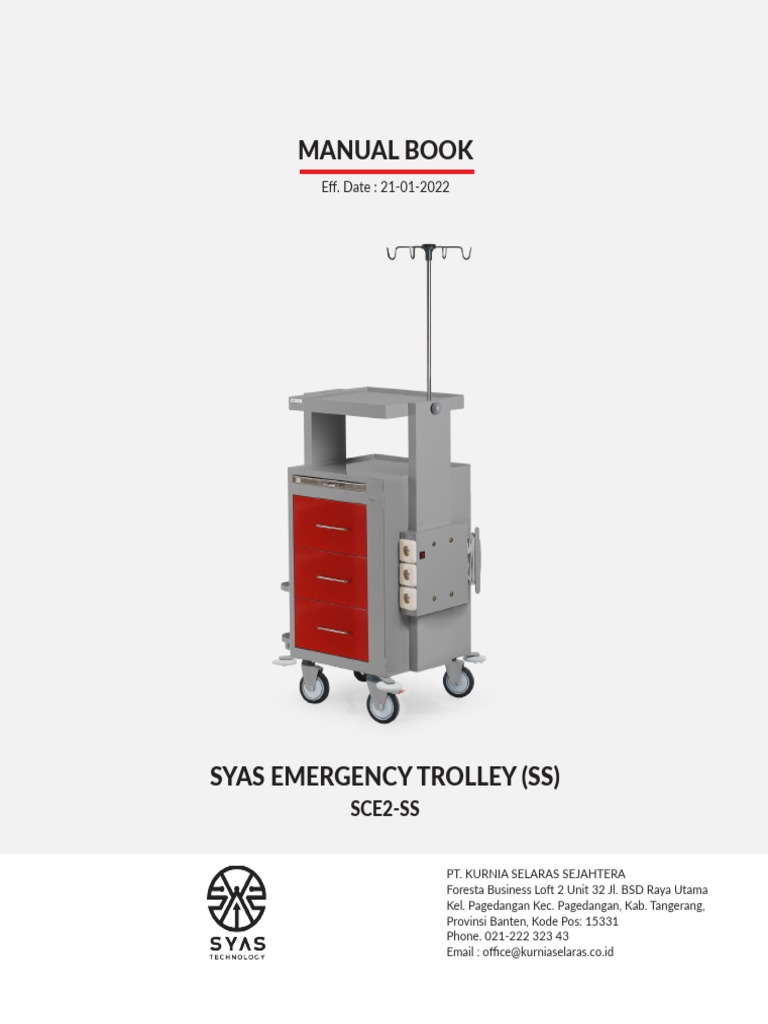Sce2-Ss Syas Emergency Trolley Ss-Manual Book | PDF