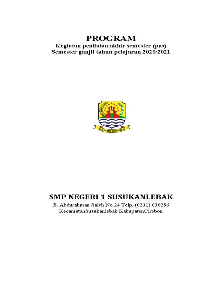 Program PAS SM 1 2021 | PDF | Bisnis | Seni