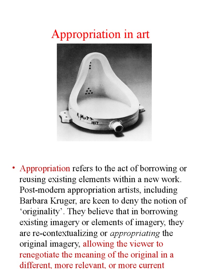Appropriation | Download Free PDF | The Arts | Aesthetics