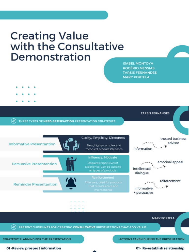 Creating Value With The Consultative Demonstration | PDF | Sales ...