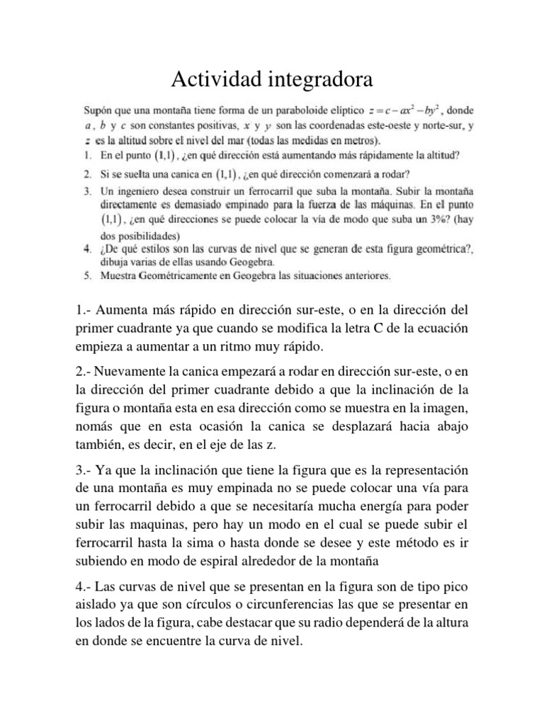 Actividad Integrad | PDF