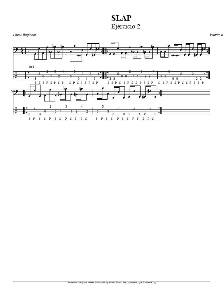 Ejercicios de Slap 2 | PDF