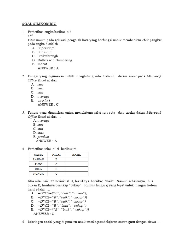 Soal Latihan Simdig | PDF | Komputer
