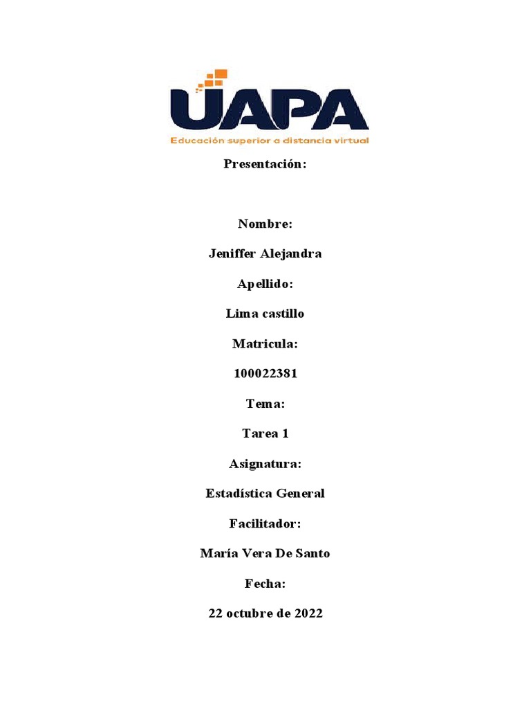 Tarea 1 Estadistica | PDF | Estadísticas | Estadísticas descriptivas