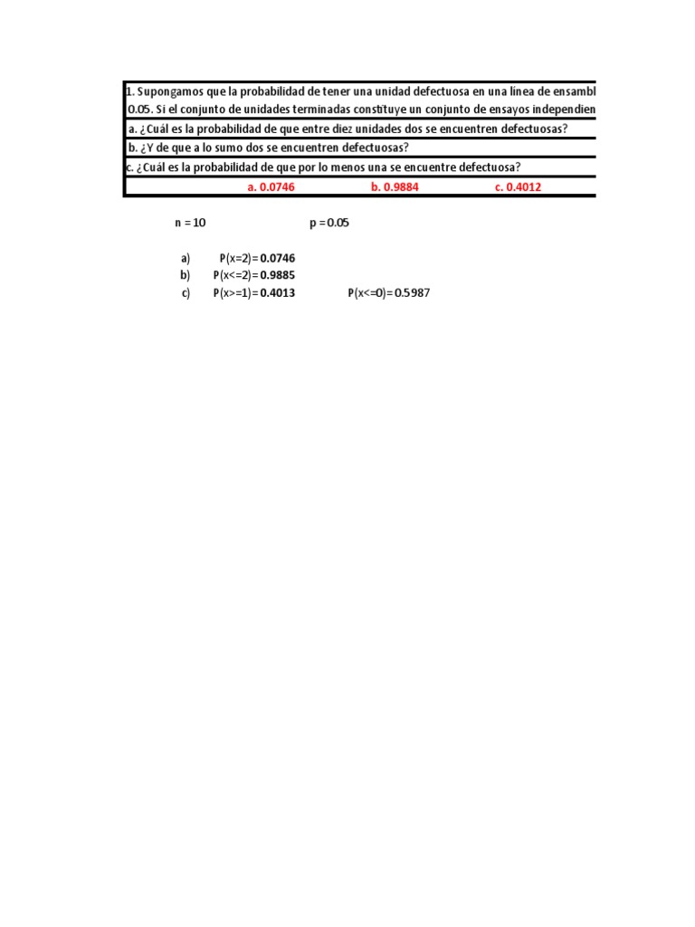 Ejercicio 3.3 Distribución Binomial Tic S | PDF | Probabilidad