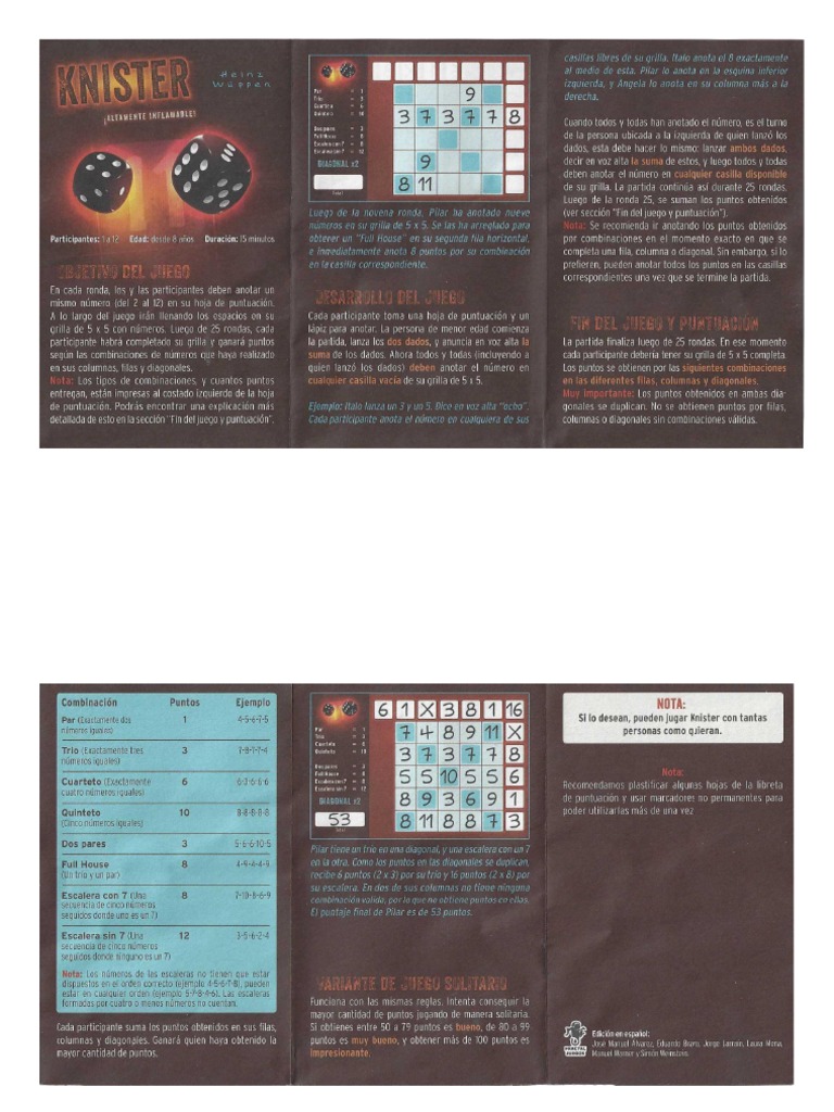 Juego Knister | PDF