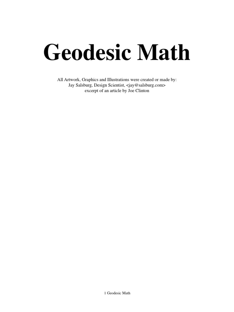 Geodesic Math | PDF | Triangle | Sphere