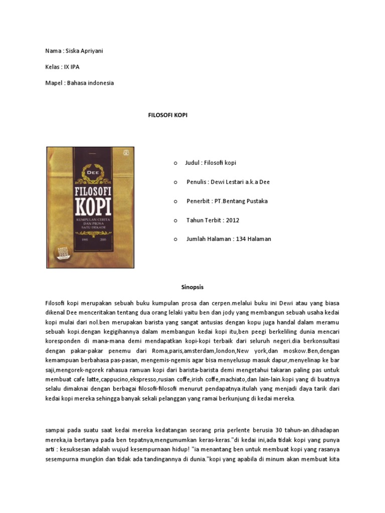 Filosofi Kopi | PDF