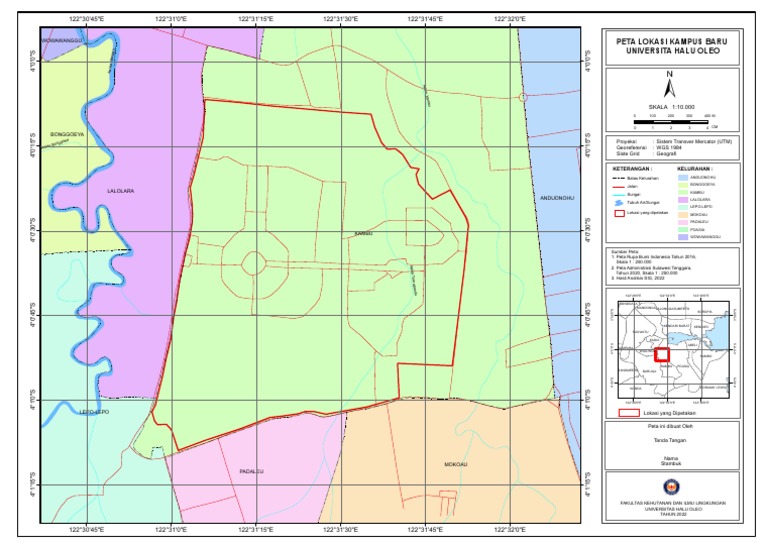 Peta Kampus Universitas Halu Oleo | PDF