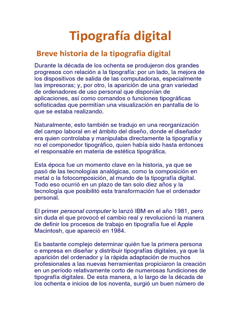 Tipografía Digital | PDF | Texto | Diseño gráfico