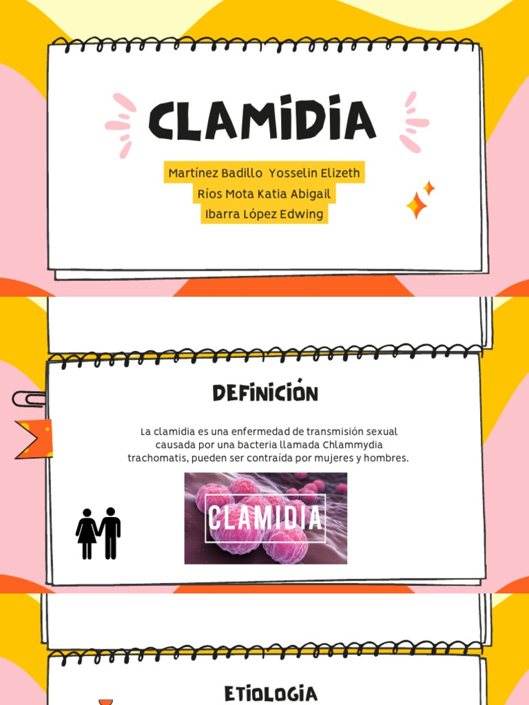 Presentación Clamidia | PDF | Infección transmitida sexualmente | Enfermedades y trastornos