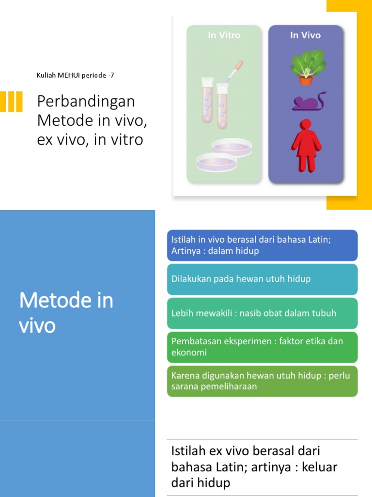 Perbandingan Metode In Vivo, Ex Vivo, In Vitro | PDF | Kesehatan Holistik