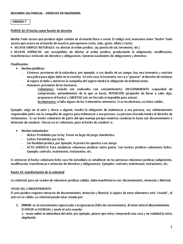 Resumen 2do Parcial Derecho | PDF | Pagos | Derecho civil (sistema legal)