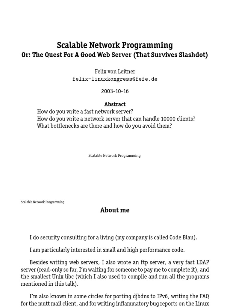 Scalable Networking | PDF