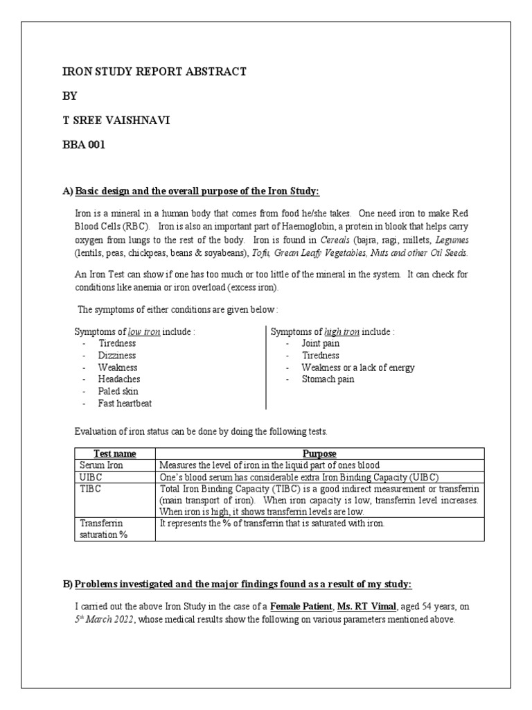 Iron Study | PDF | Iron | Hematology