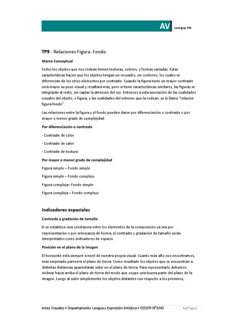 TP9 - Relaciones Figura - Fondo | PDF | Perspectiva (Gráfica)