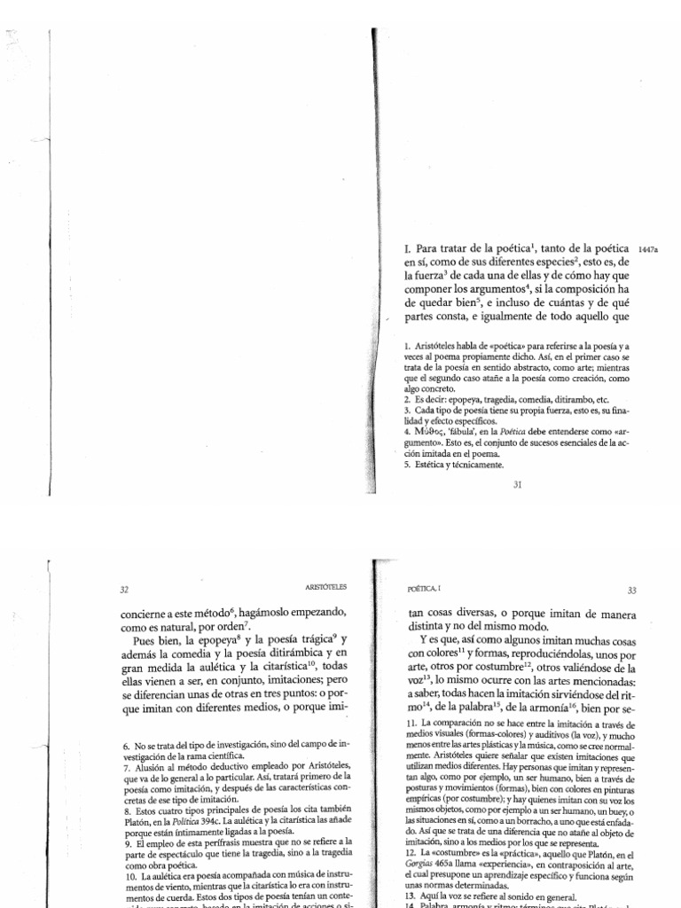 Aristóteles Poética Cap 1-3 | PDF
