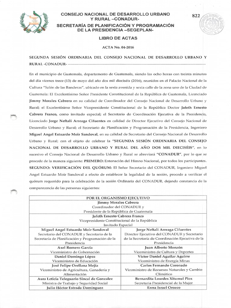 Acta 4-2016 Conadur | PDF