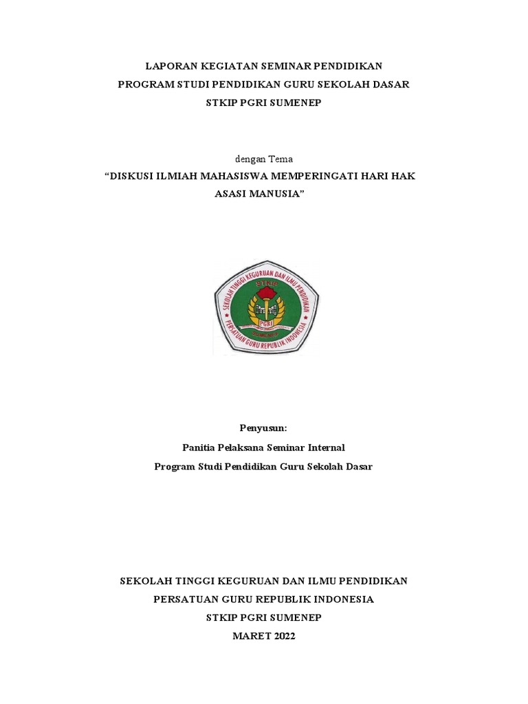 Laporan Seminar Pendidikan Diskusi Ilmiyah 12 | PDF | Karier ...