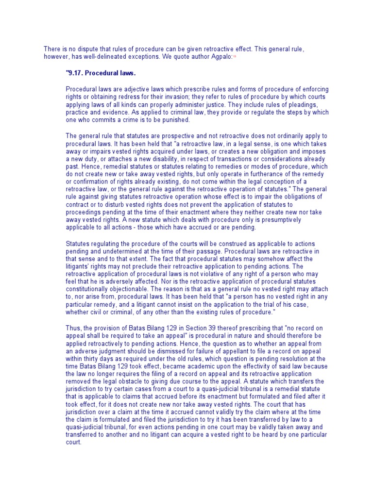 Retroactive Effect of Laws | PDF | Ex Post Facto Law | Lawsuit