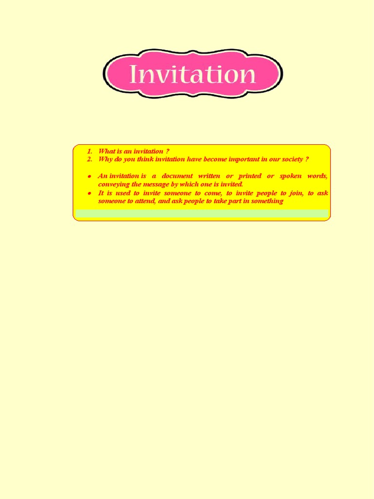 Formal Invitation | PDF | Communication | Linguistics