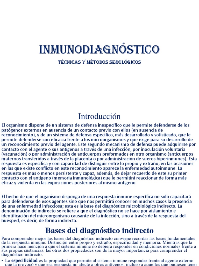 Diagnóstico Serológico y Técnicas Inmunológicas | PDF | Elisa | Biología