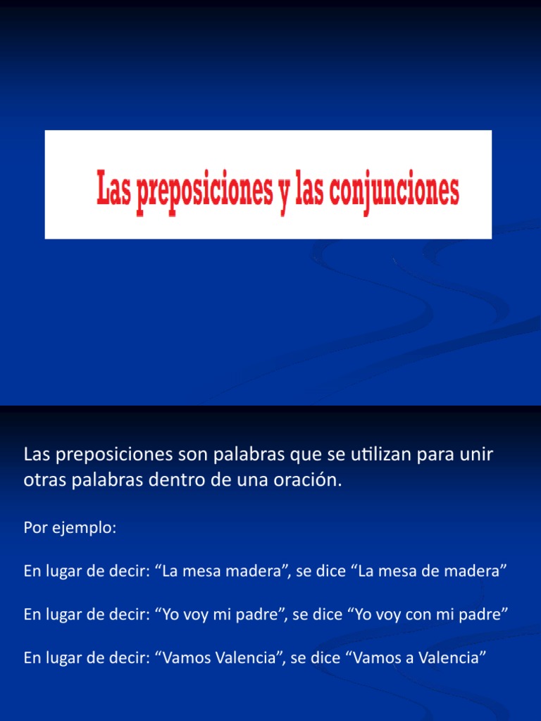39 Pilar - Preposiciones y Conjunciones 2 Agosto | PDF | Gramática ...