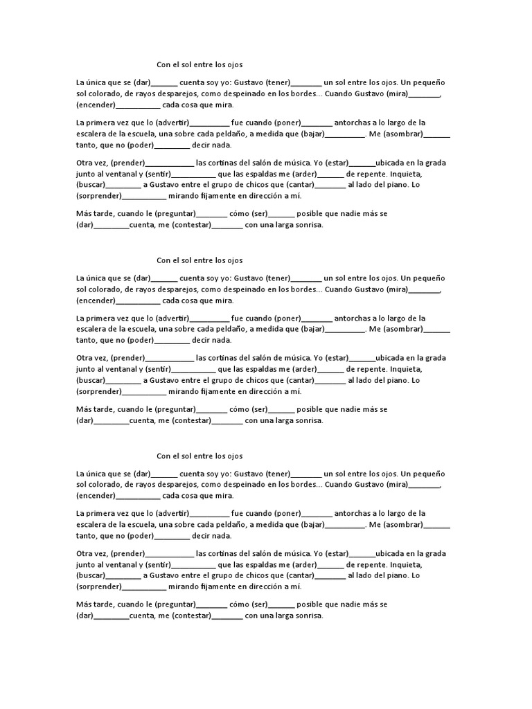 Cuento para Verbos Irregulares | PDF