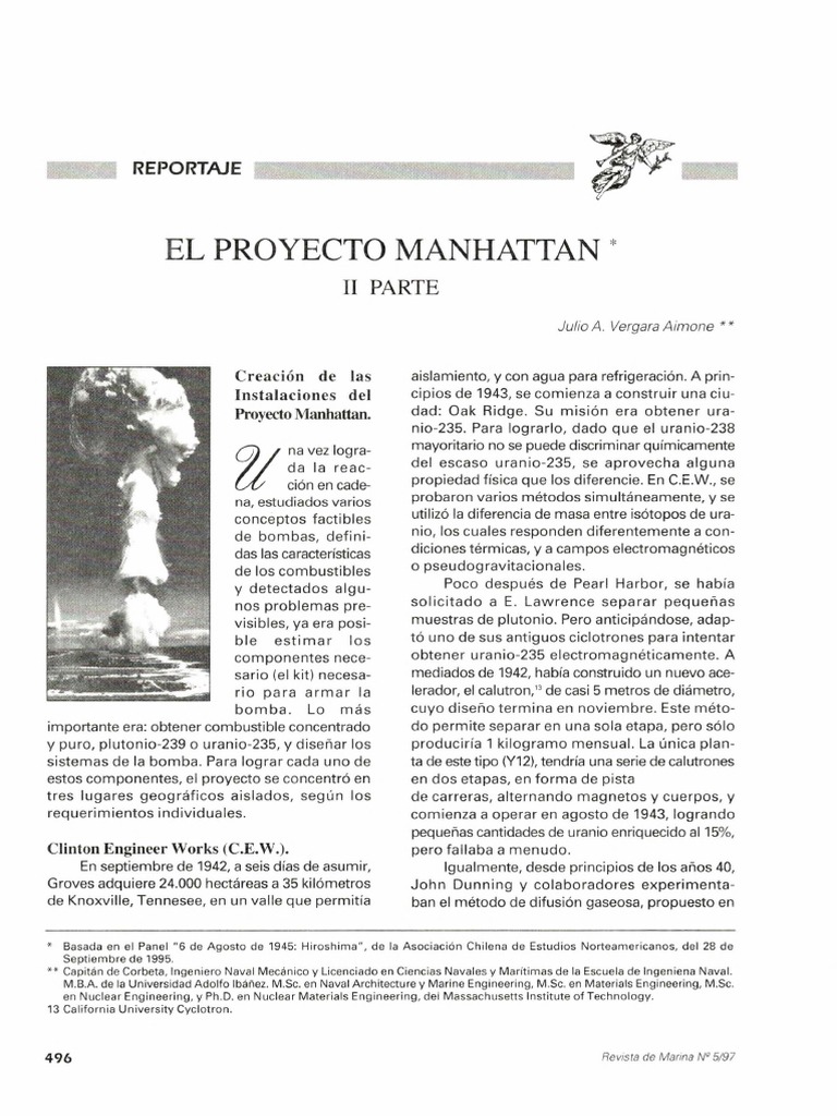 Jvergaraa | PDF | Plutonio | Proyecto Manhattan
